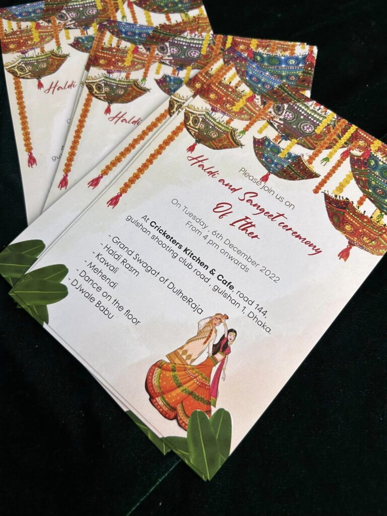 Haldi Night Invitation Card Price in Bangladesh | Get Your Ceremony ...