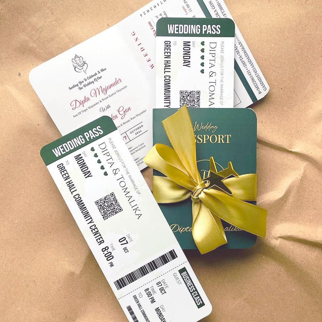 Passport themed wedding card - WrapUp BD