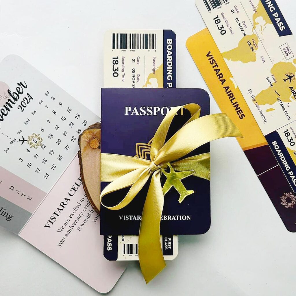 Passport themed wedding card - WrapUp BD