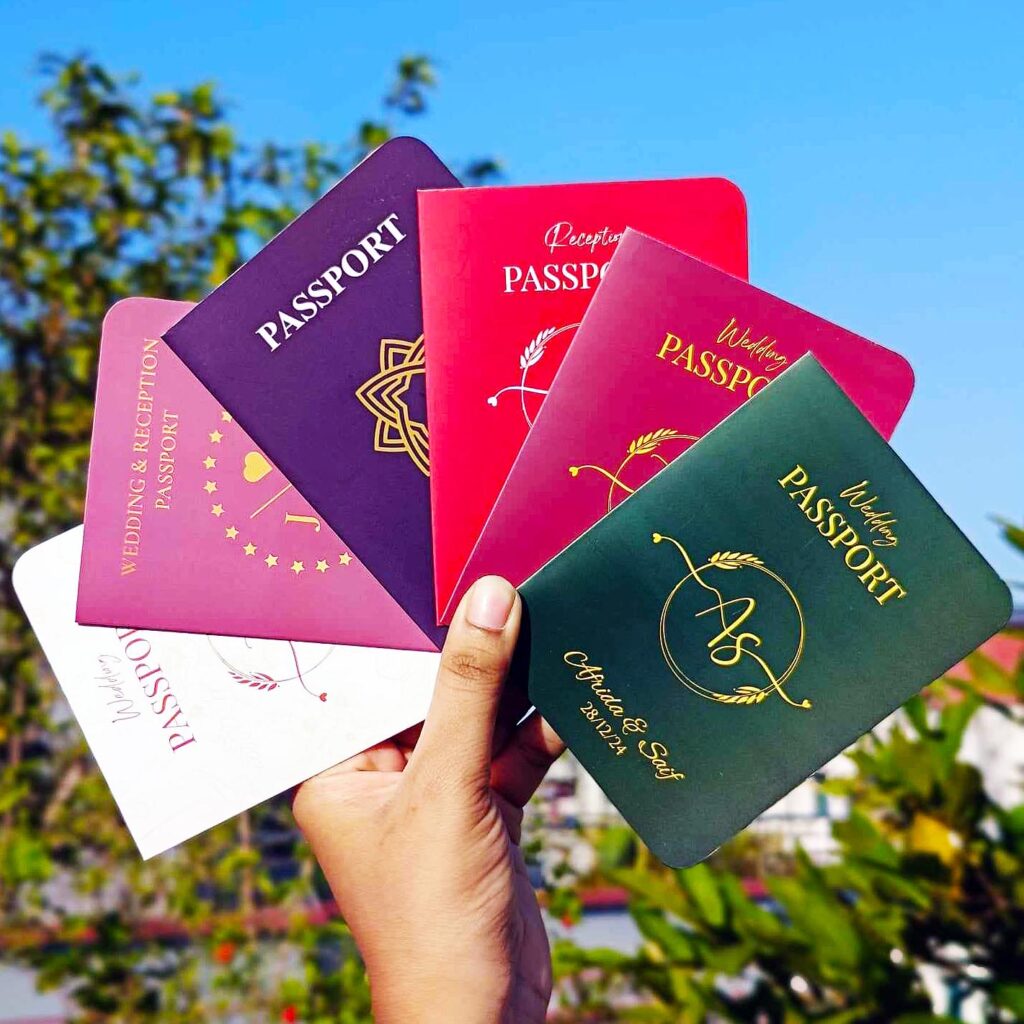 Passport themed wedding card - WrapUp BD