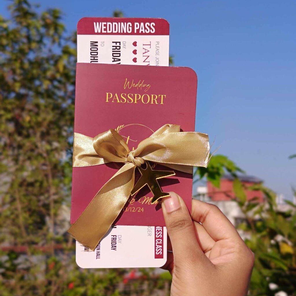 Passport themed wedding card - WrapUp BD