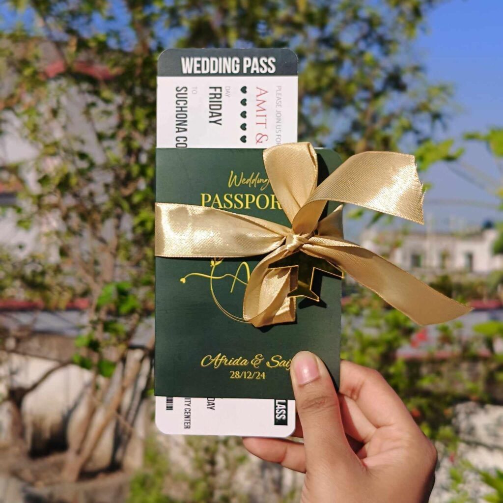 Passport themed wedding card - WrapUp BD