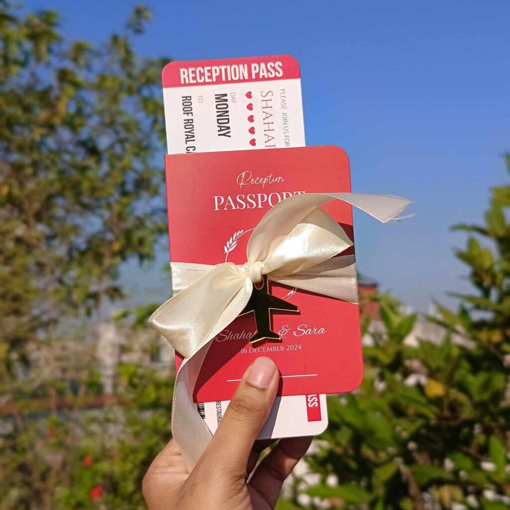 Passport themed wedding card - WrapUp BD