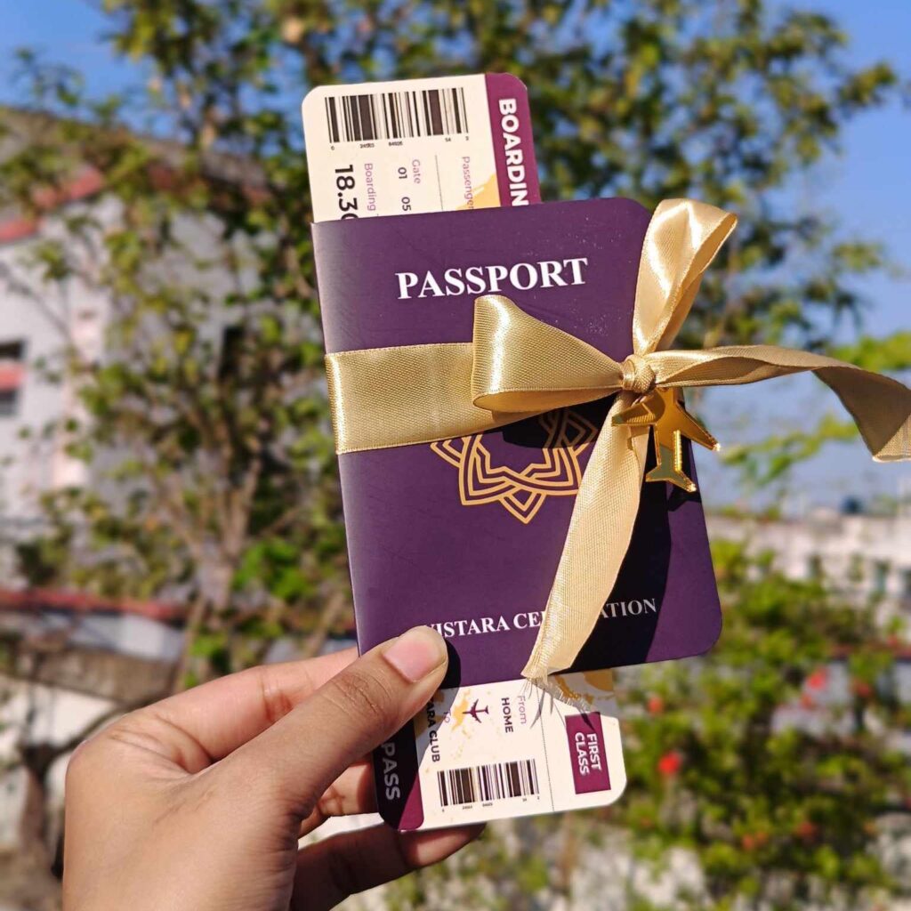 Passport themed wedding card - WrapUp BD