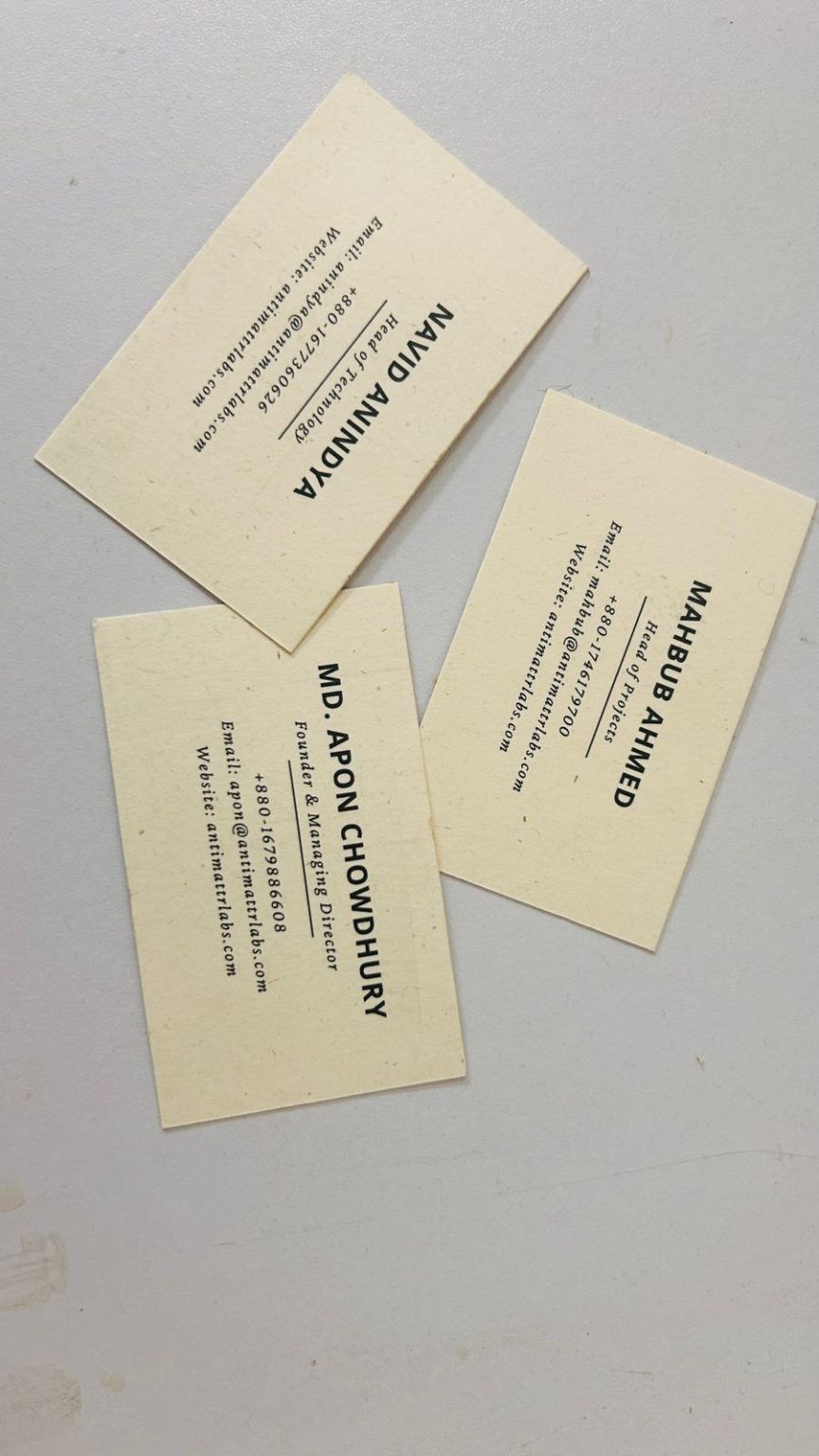 Custom Ethnic Textured Paper Visiting Cards (1000 Pcs) - WrapUp BD