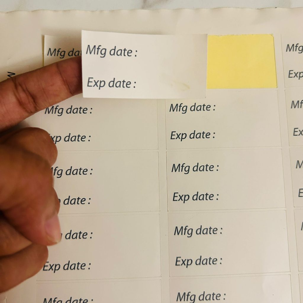 Date & Time Sticker Labels (100 Pcs) - WrapUp BD
