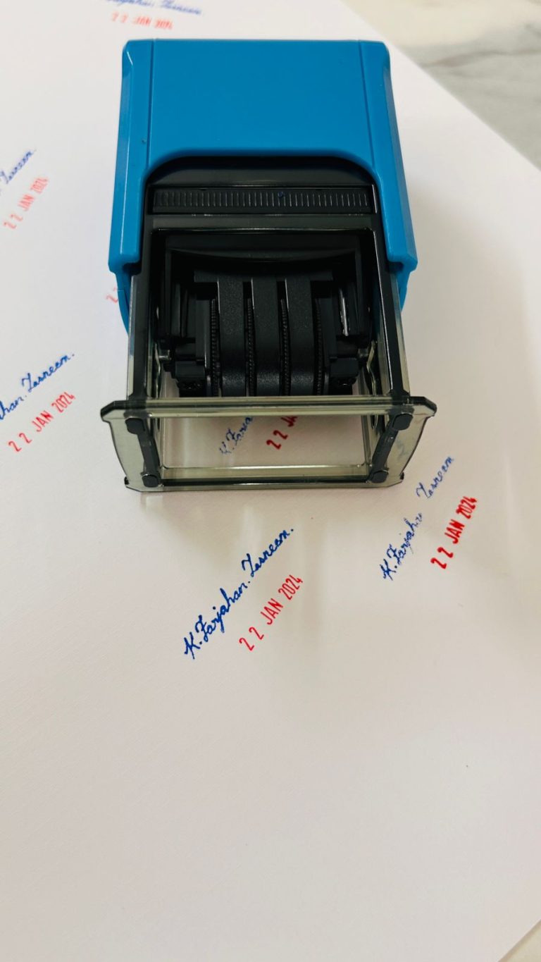 Flaxo Self-Inking Date Seal Stamp - 24x41 mm Impression - WrapUp BD