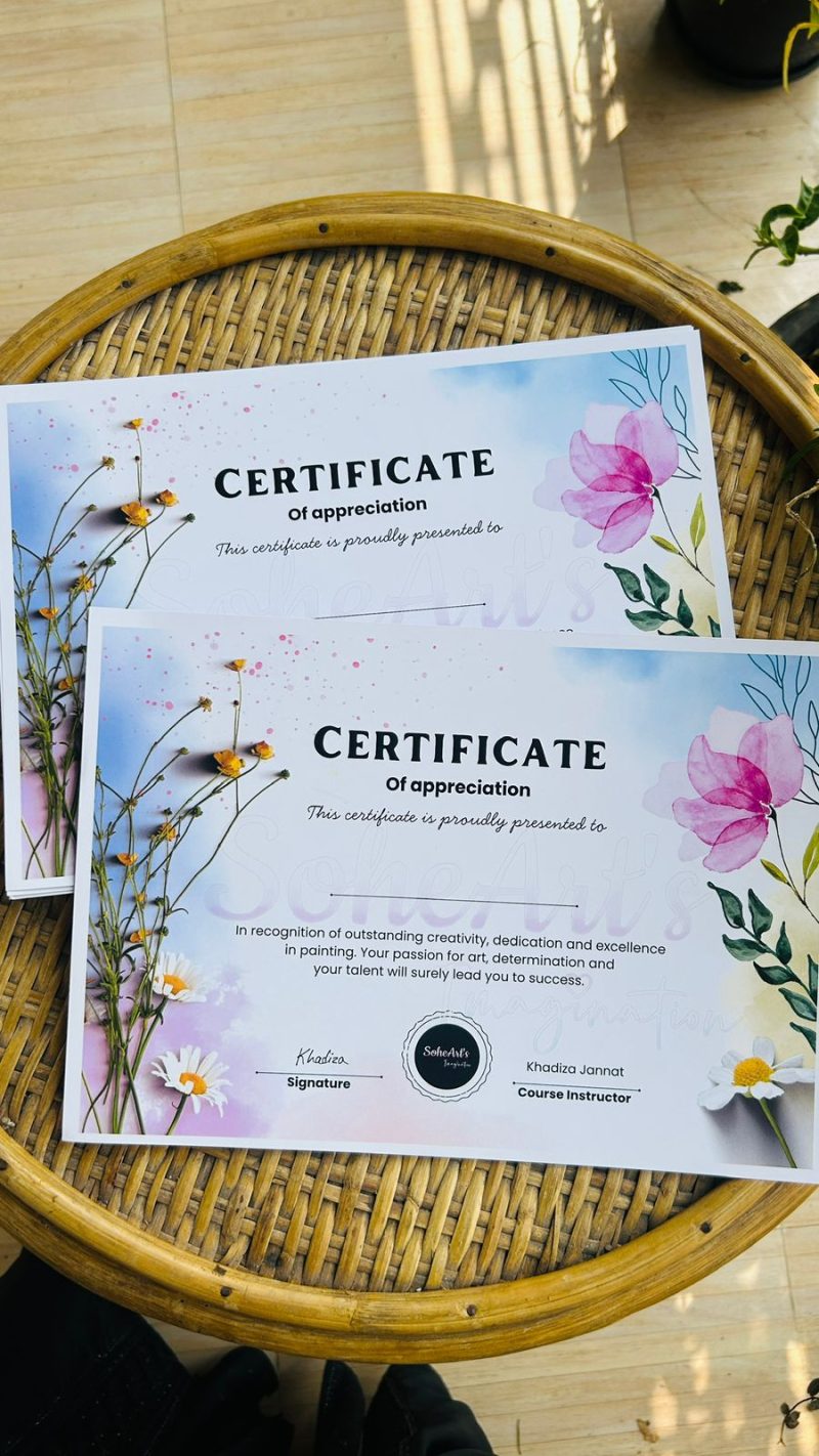 Customized Certificate (10 Pcs) - WrapUp BD
